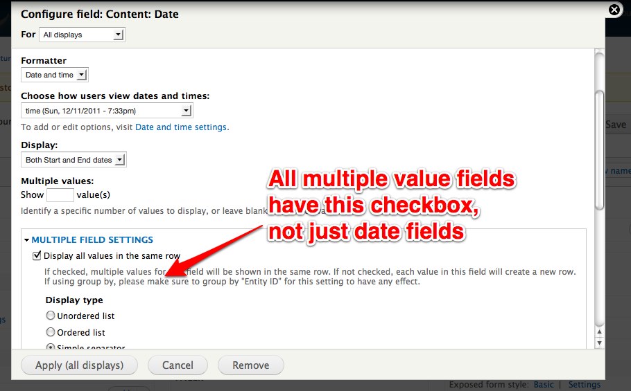 When Date Field Is Multiple Value Why Not To Sort For View 1358972